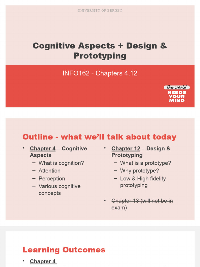 Week6 - Cognitive Foundations, Design & Prototyping - Final | PDF | Perception | Attention
