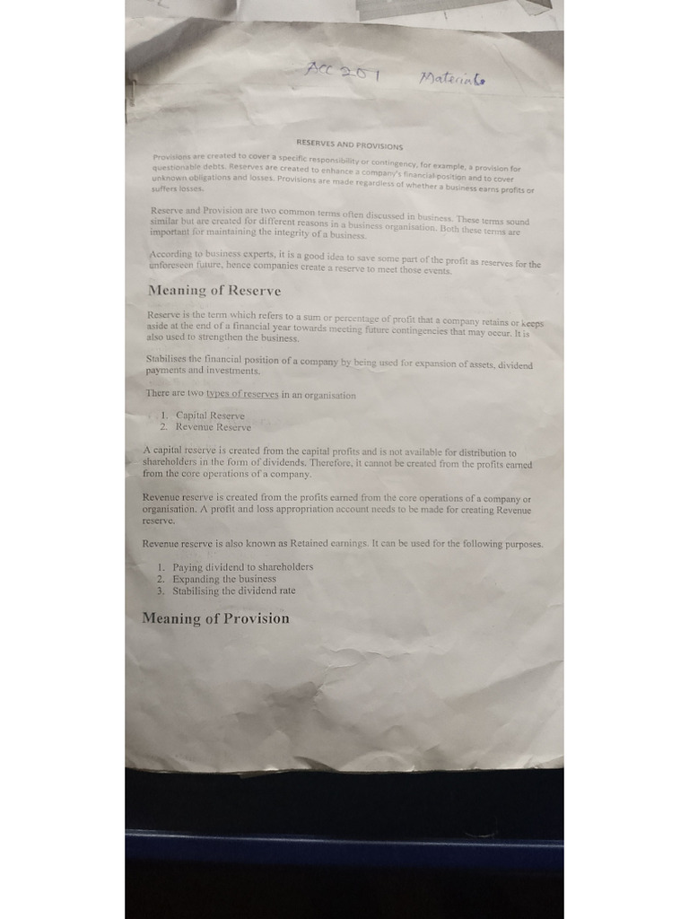 ACC 201 Material. | PDF