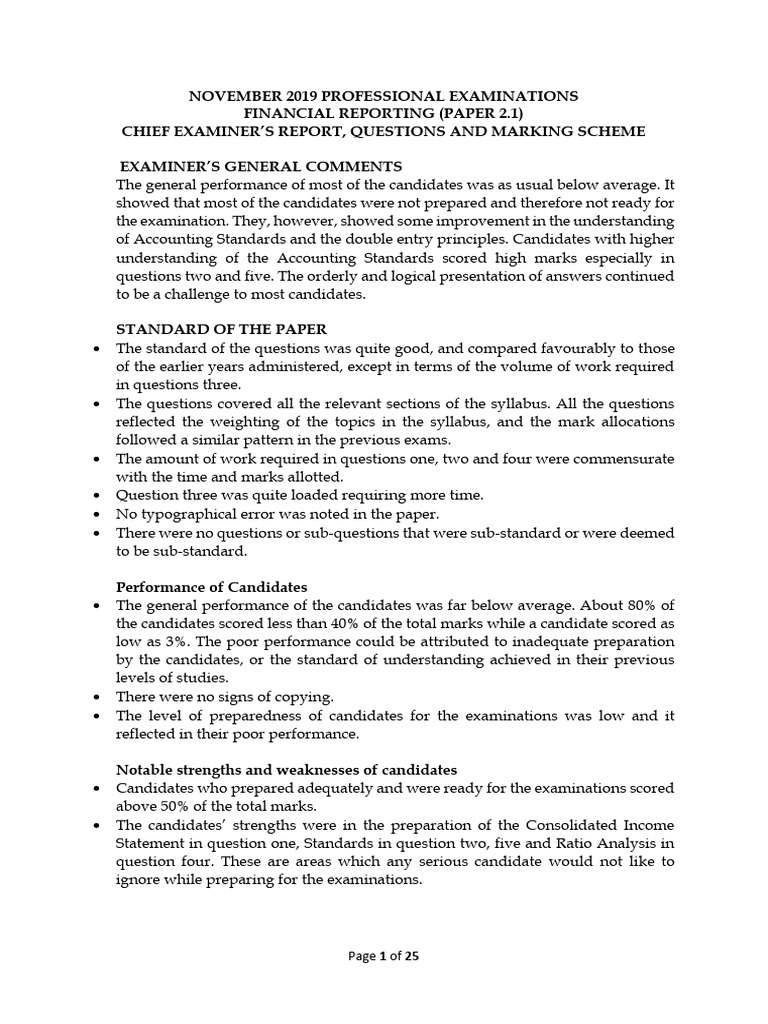 2019 Financial Reporting Exam Insights | PDF | Depreciation | Dividend
