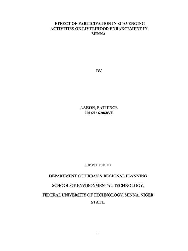 patience project | PDF | Social Capital | Waste Management