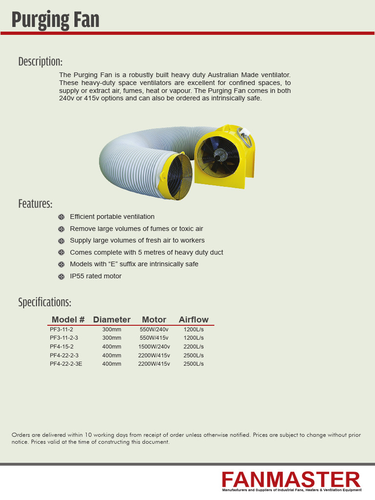 PF Purging Fan FNP | PDF