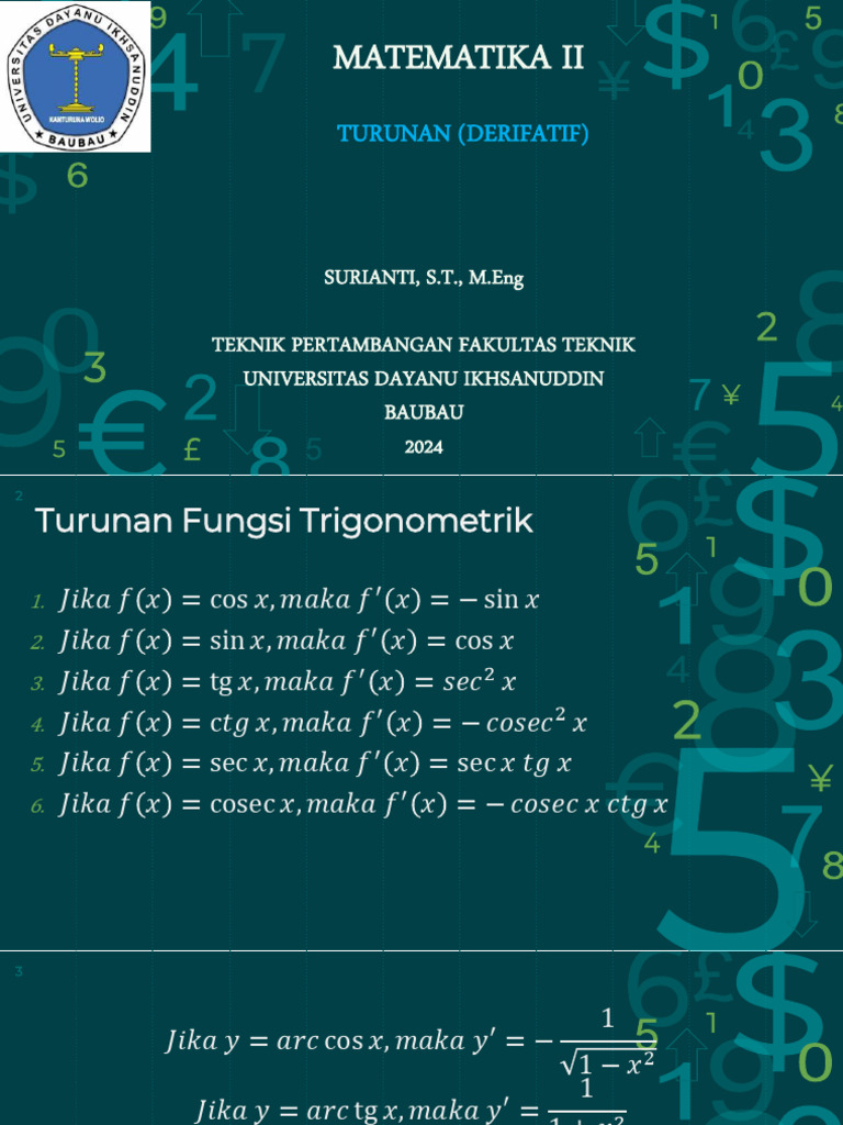 Turunan Derivatif dalam Matematika | PDF