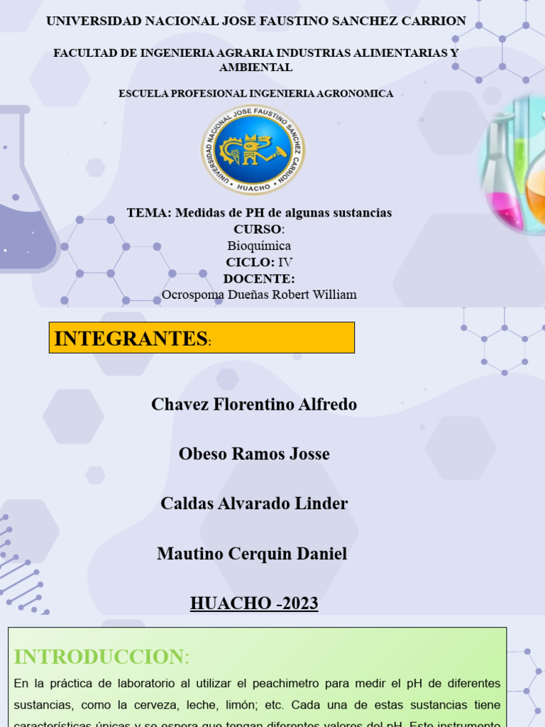 Expocicion de Bioquimica | Descargar gratis PDF | Solución tampón | Ph