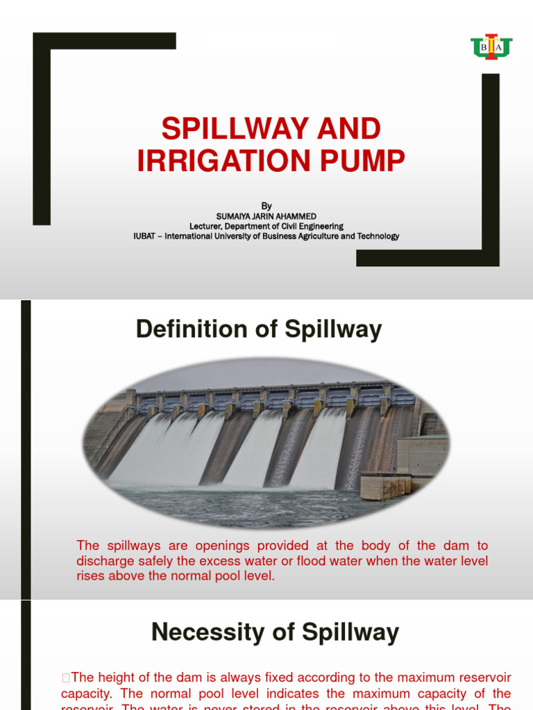 Lecture 32 | PDF | Spillway | Dam