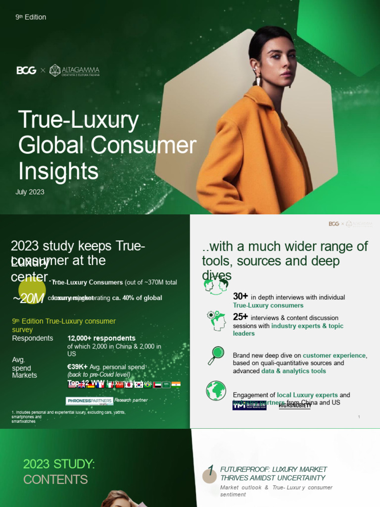 Bcgxaltagamma True Luxury Global Consumer Insight 2023 Final4 | PDF | Luxury Goods | Brand