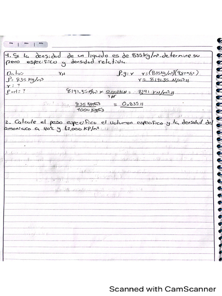 Tarea de Mecánica de Fluidos | PDF
