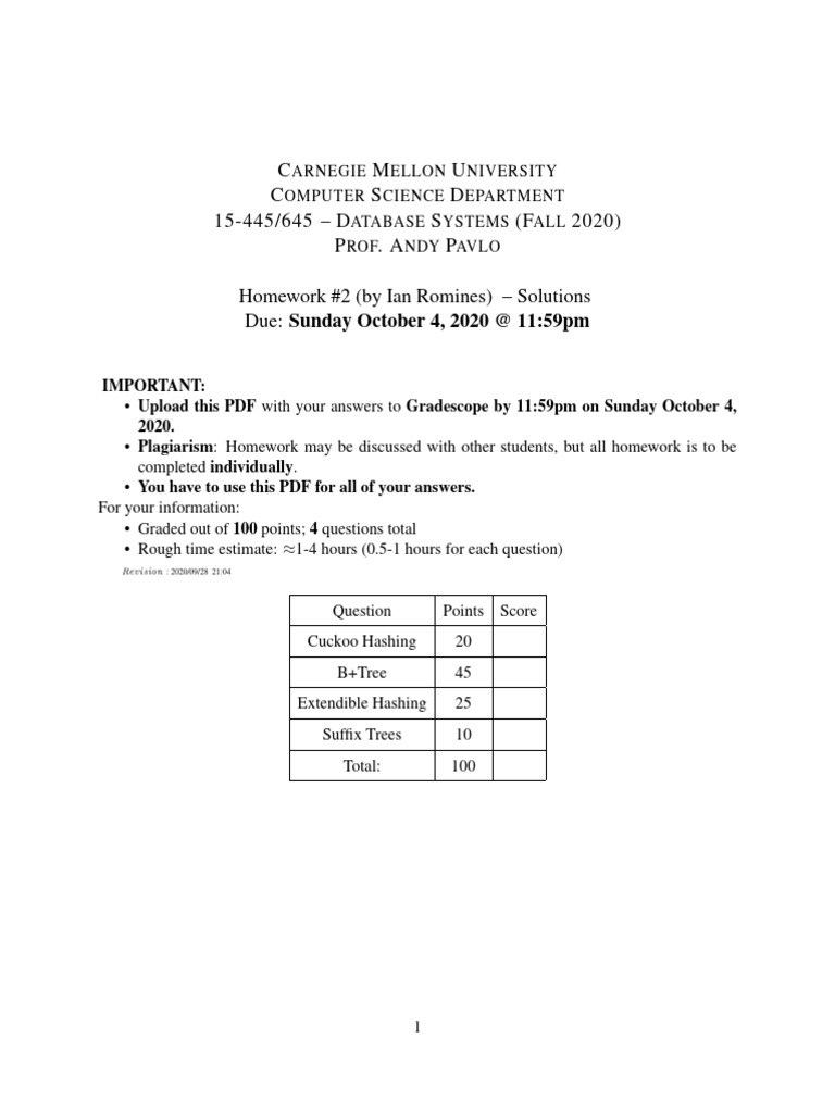 Hw2 Sols Pdf Algorithms Computer Programming