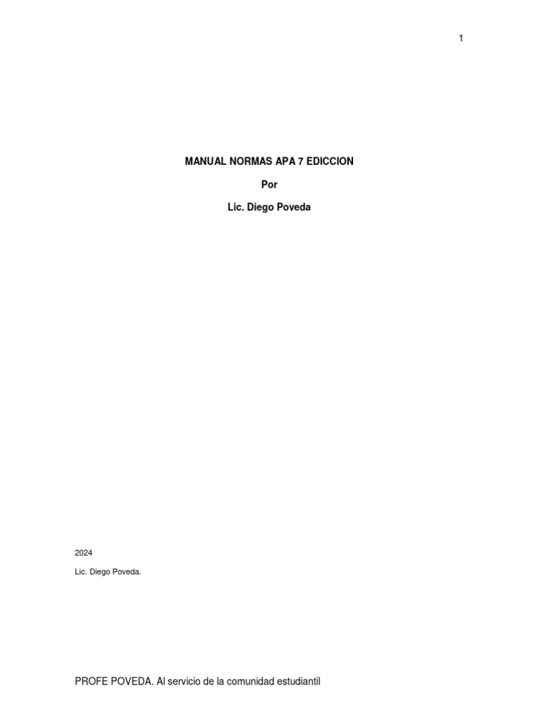 Manual de Normas APA 7 Edición | PDF | Citación