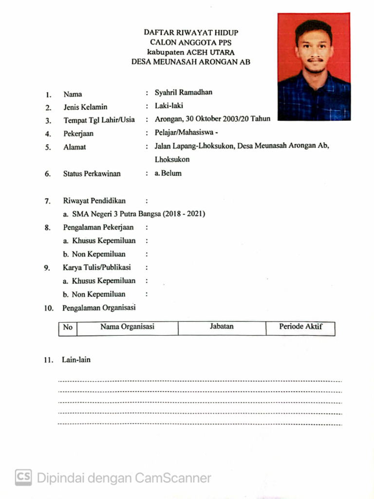 Cv-Syahril Ramadhan | PDF