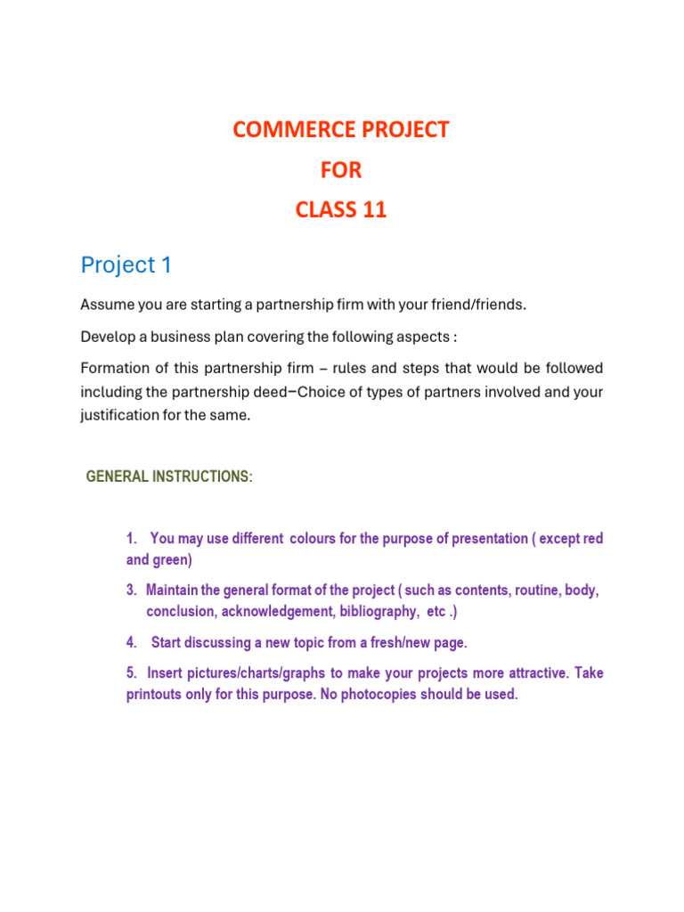Commerce 11 Project | PDF