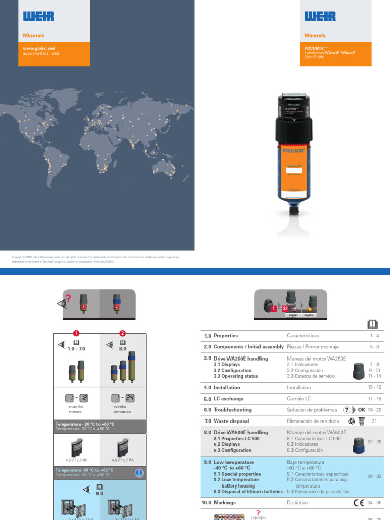 User Guide Accumin 120E - 250E - 500E | PDF