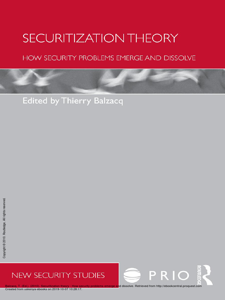 Securitization Theory How Security Problems Emerge... - (Book Cover ...