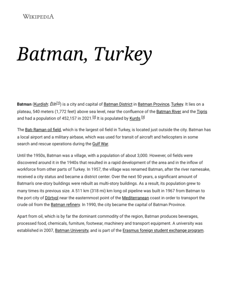 Batman, Turkey | PDF