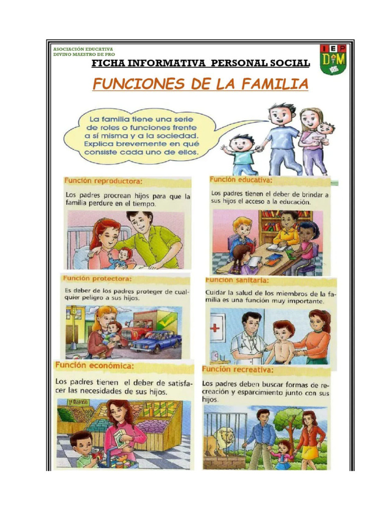 Esquema de Las Funciones de La Familia | PDF