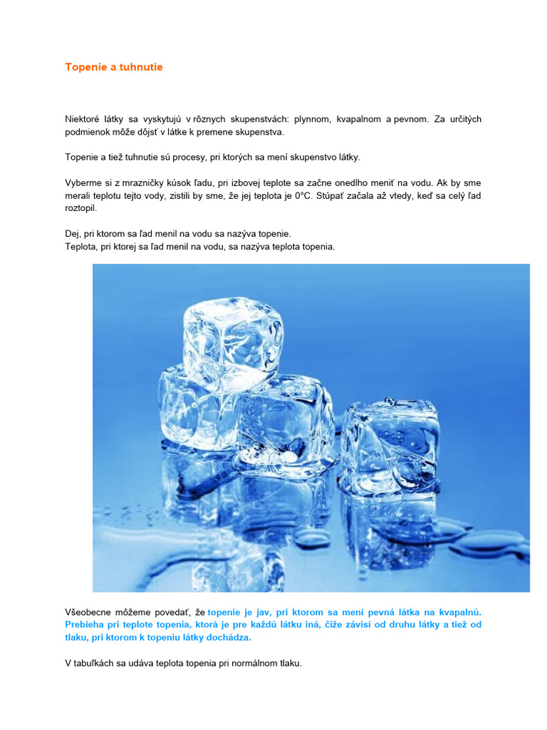 Topenie A Tuhnutie | PDF