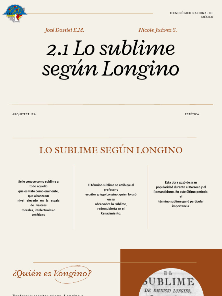 2.1 Lo Sublime Segun Longino | PDF | Educación en artes liberales
