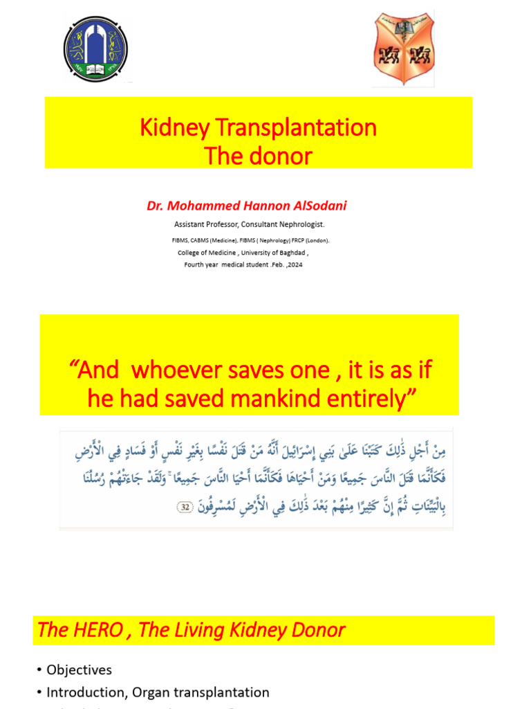 L 8the Donor | PDF | Blood Type | Kidney Transplantation