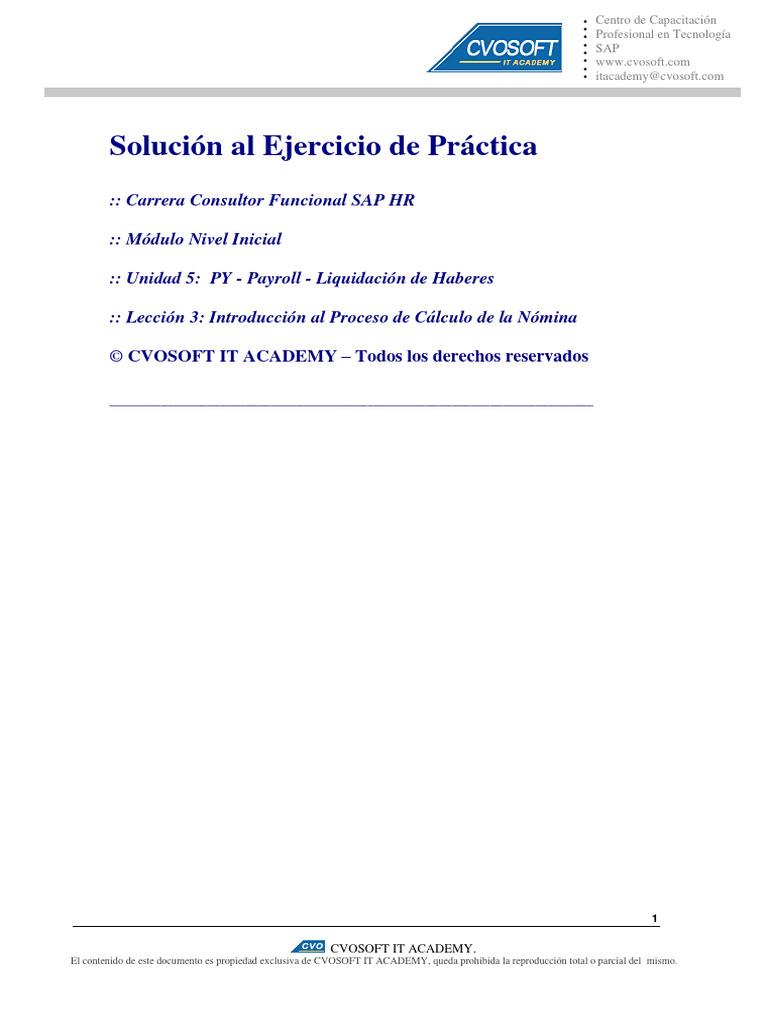 SOLUCION EJERCICIO Unidad 5 Leccion 3 | PDF | Informática