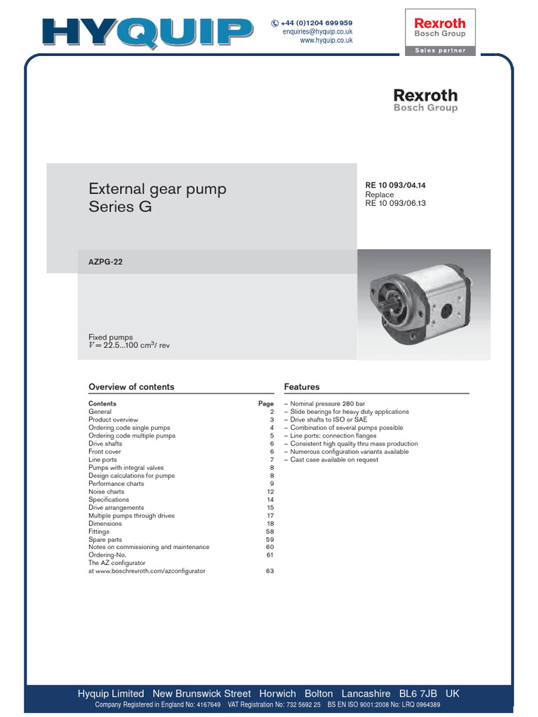 Fixed Pumps | PDF | Pump | Gear