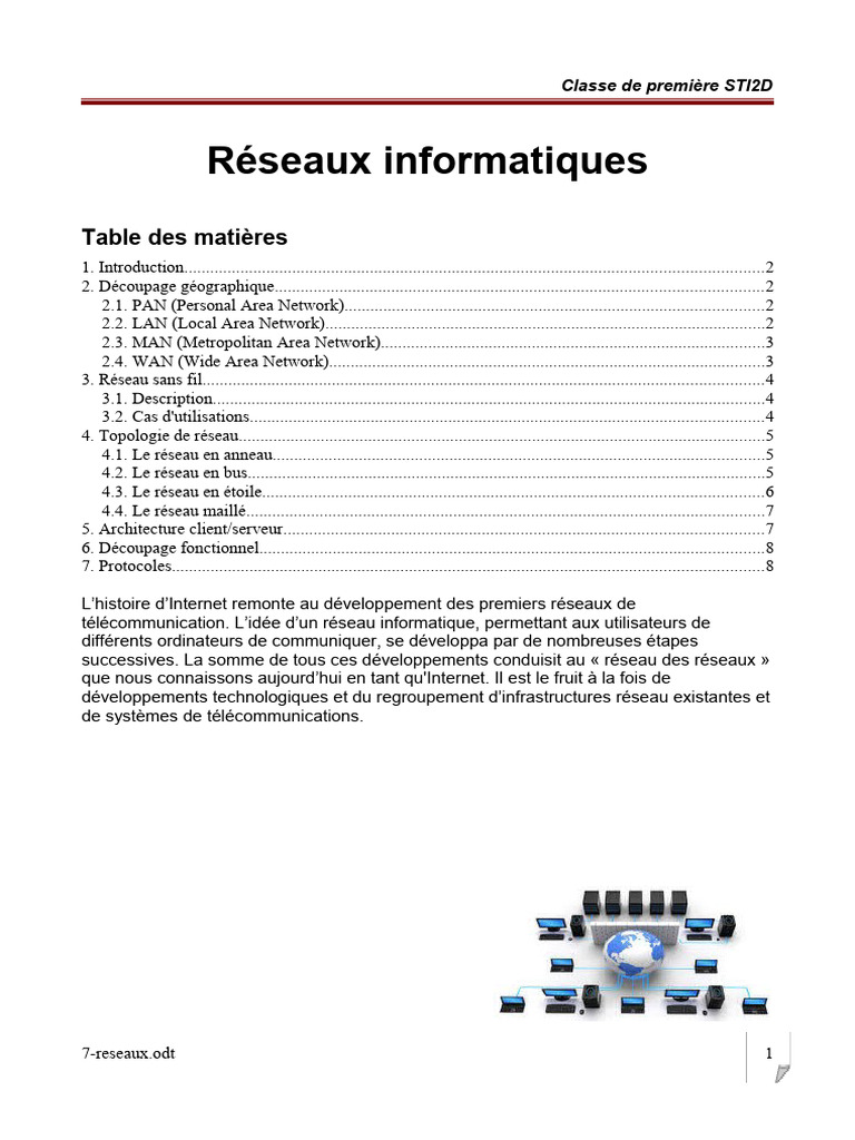 Réseaux informatiques : types et topologies | PDF | Topologie de réseau ...