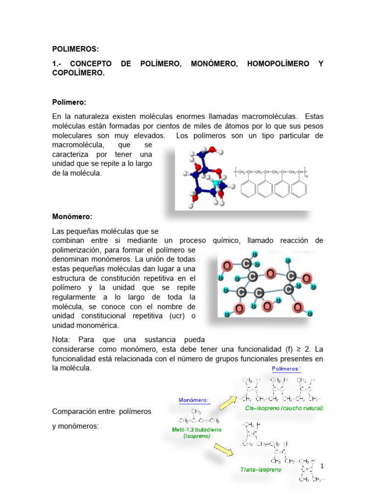 POLIMEROS | PDF | Polímeros | Hidrocarburos