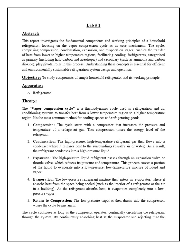 HVAC Assignment | PDF | Chlorofluorocarbon | Refrigerator