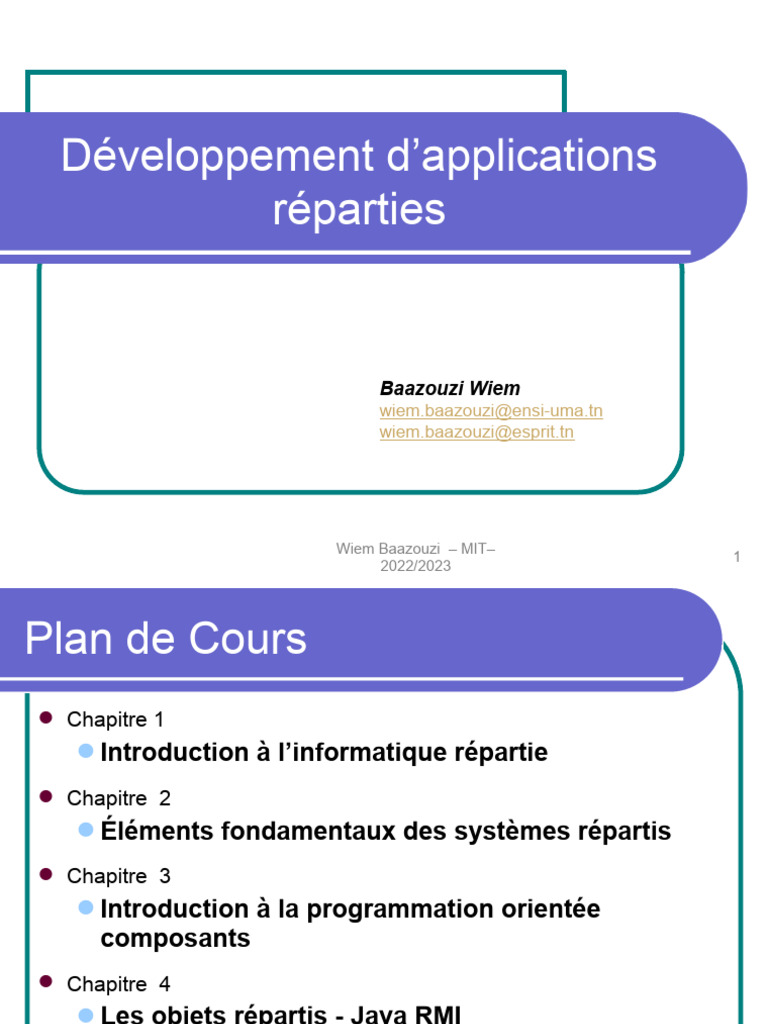 Chapitre 1 | PDF | Serveur (Informatique) | Calcul distribué