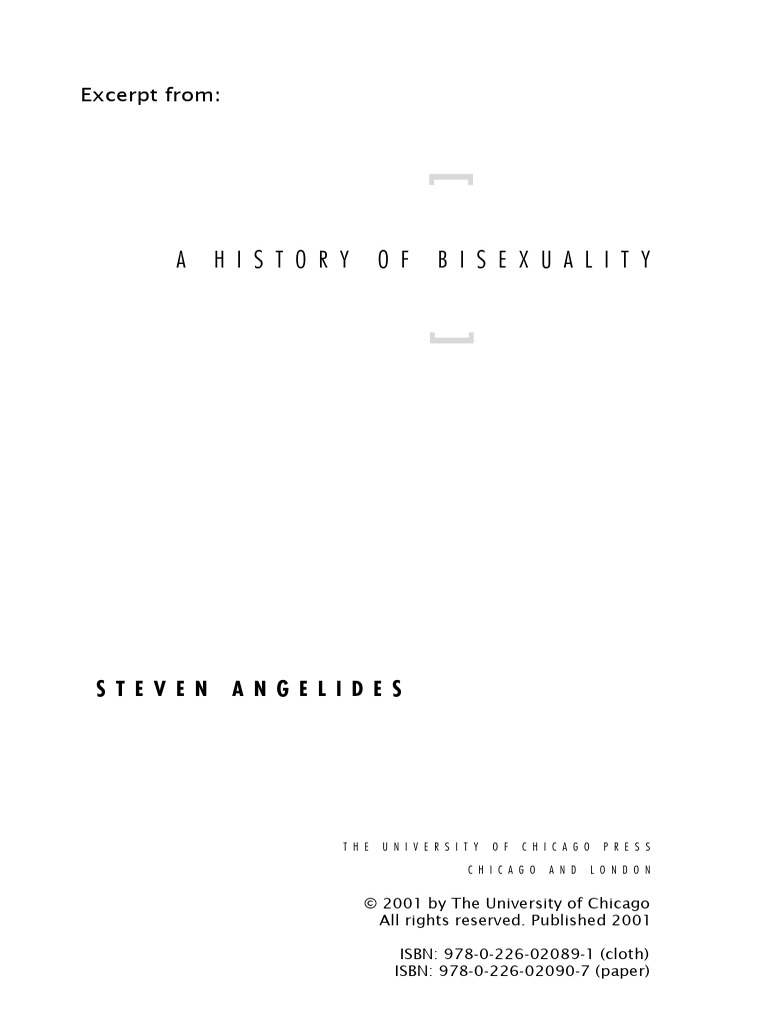 A History Of Bisexuality Chicago Univers Download Free Pdf