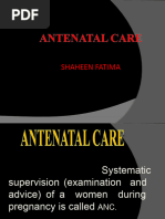 Antenatal Care Card Template | PDF | Gynaecology | Sexual Reproduction