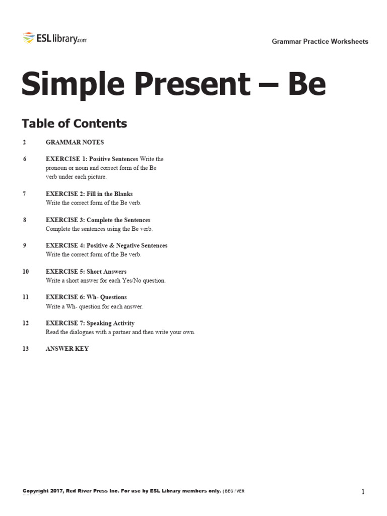 88 Simple-Present-Be US | PDF | Grammatical Number | Language Mechanics