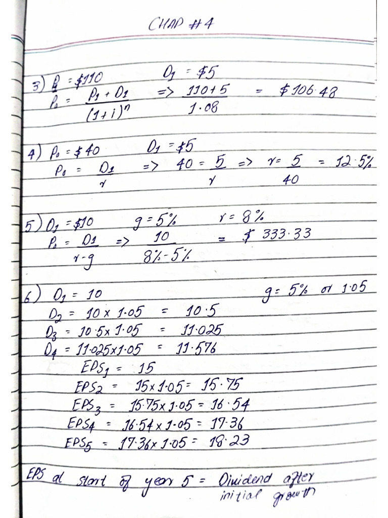 CF CHAP 4 Solution | PDF