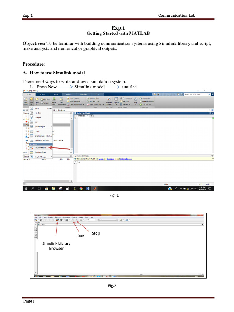 ملزمة سميولنك-ماتلاب النهرين | PDF | Cursor (User Interface) | Amplitude