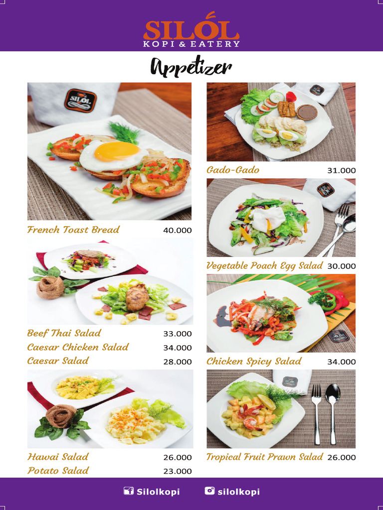 Buku Menu Silol (Slim) CVT | PDF