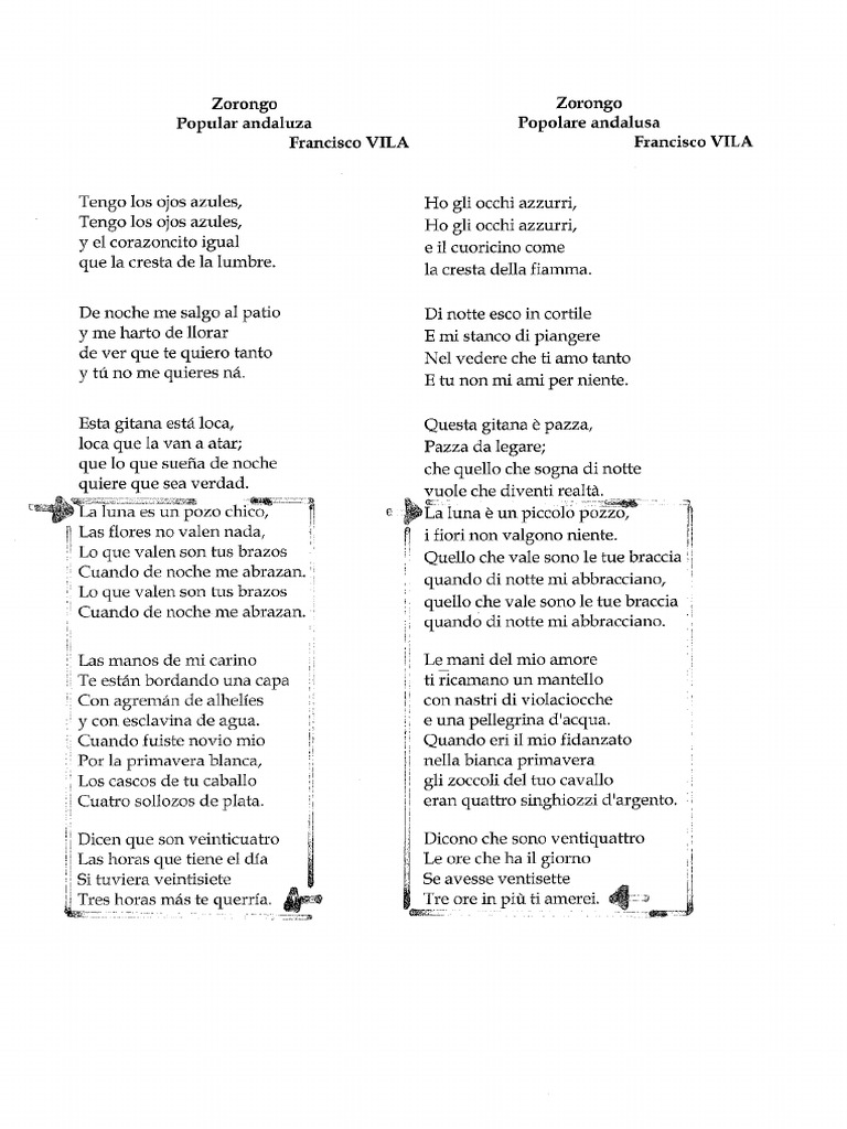 Zorongo Traducción | PDF