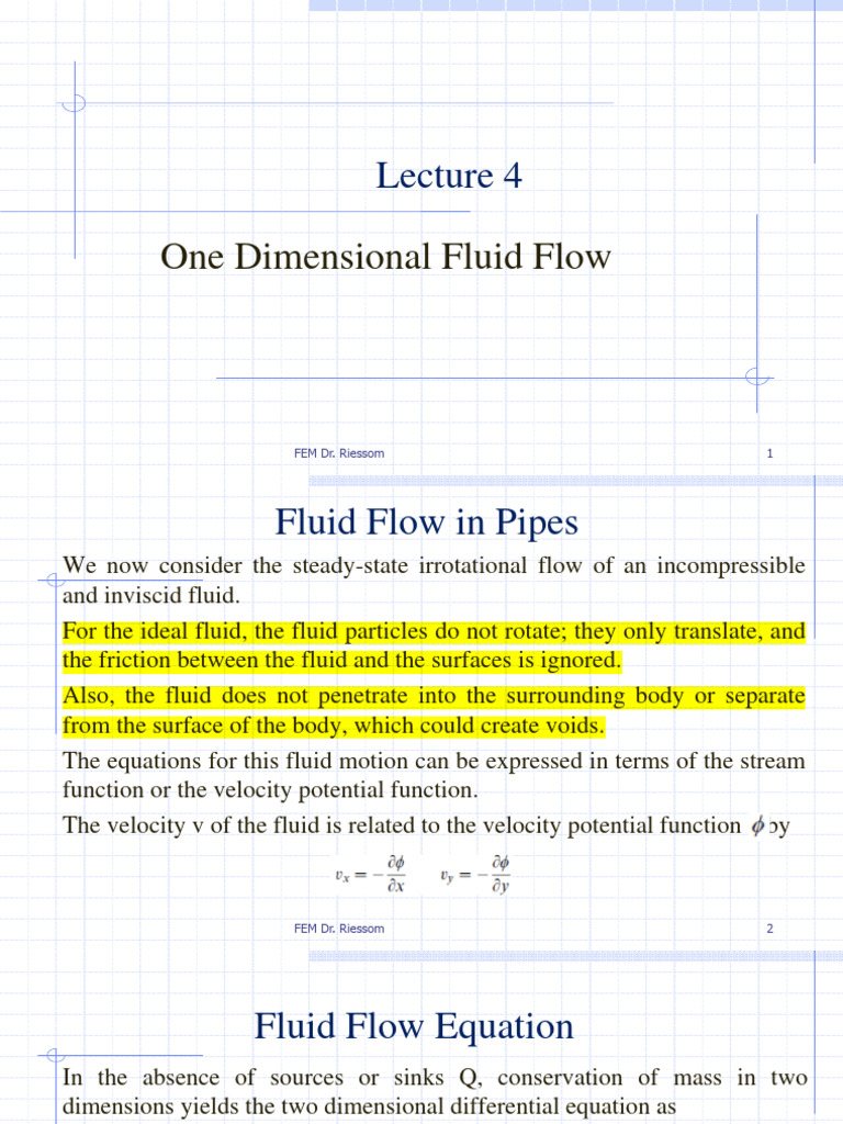 Lecture 4 | PDF | Fluid Dynamics | Finite Element Method