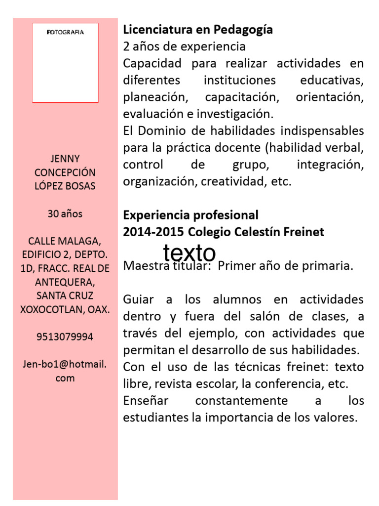 Curriculum Jenny | PDF | Escuelas | Educación de la primera infancia