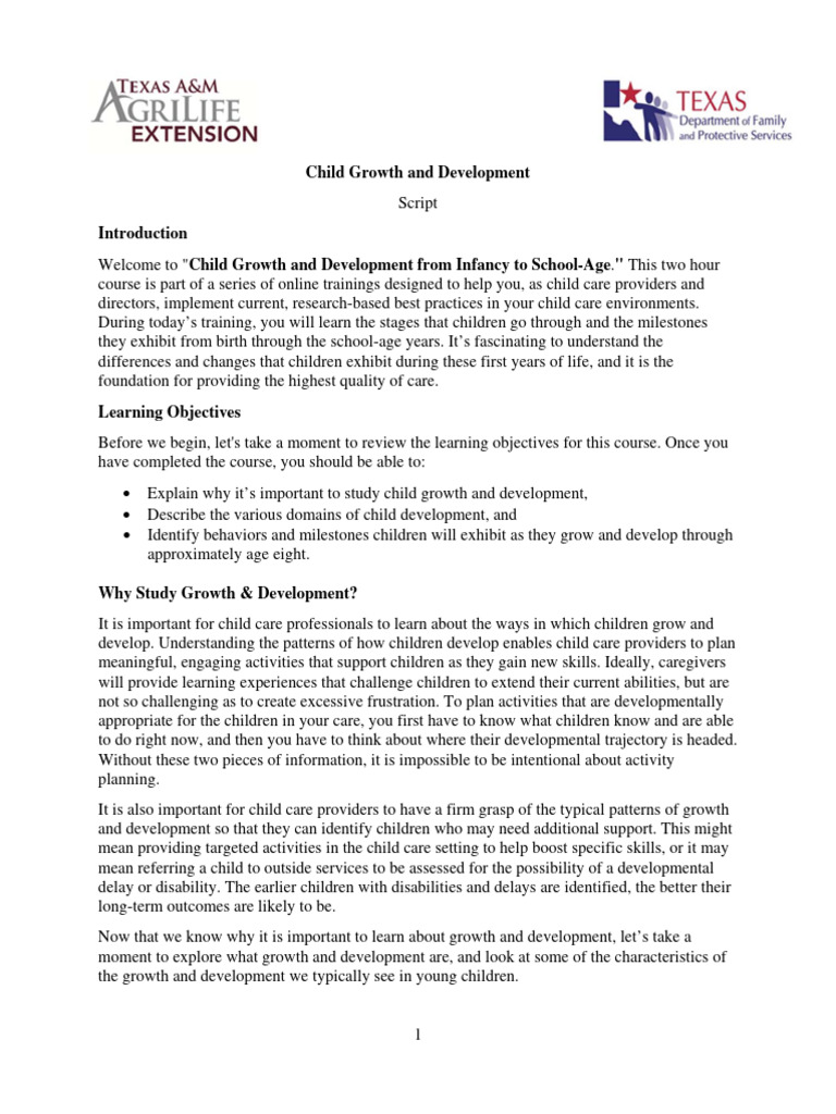 Script Child Dev | Download Free PDF | Child Development | Language Development