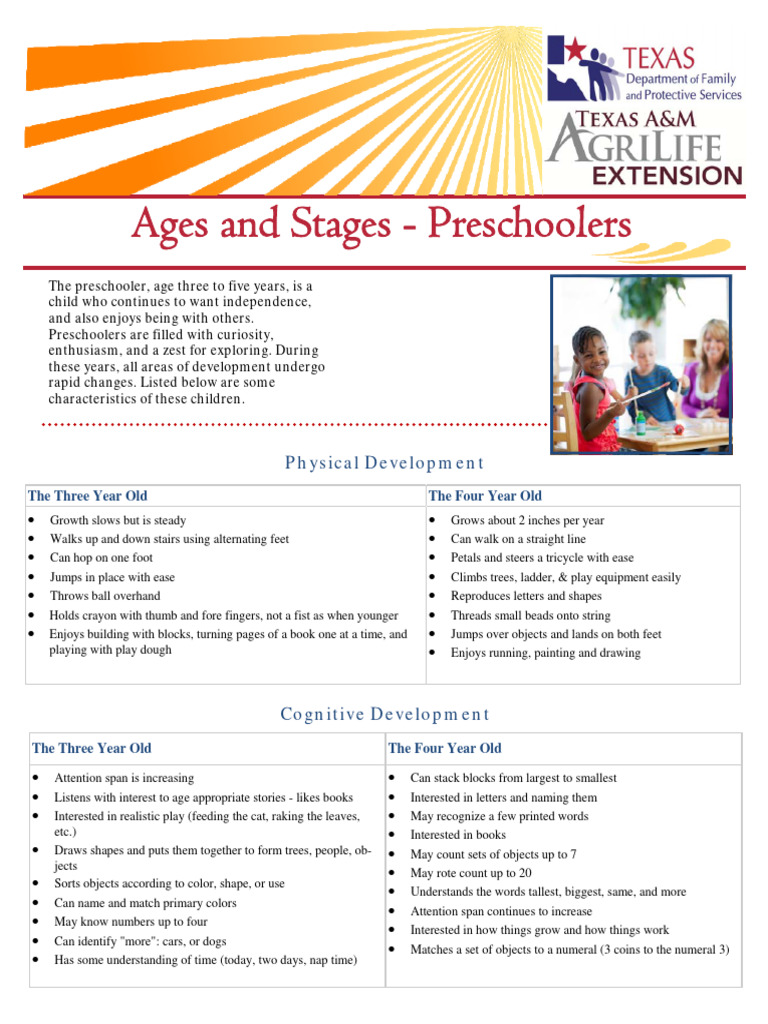 Handout Ages Stages | PDF | Verb | Language Development