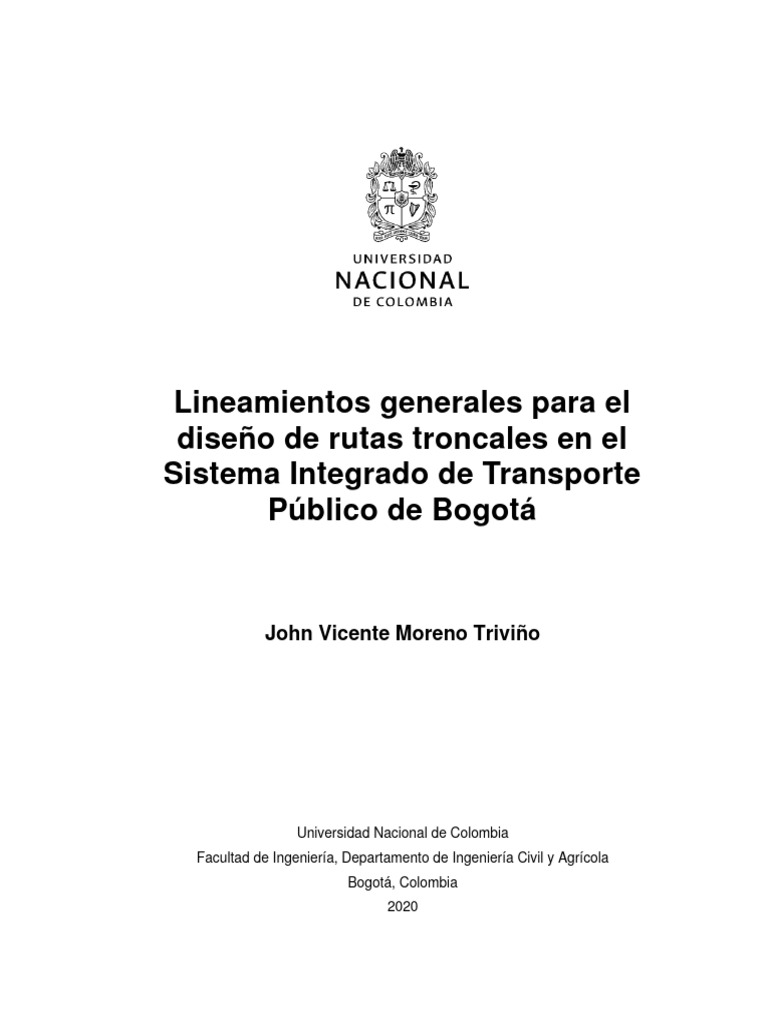Lineamientos Generales para El Diseño de Rutas Troncales en El Sistema ...