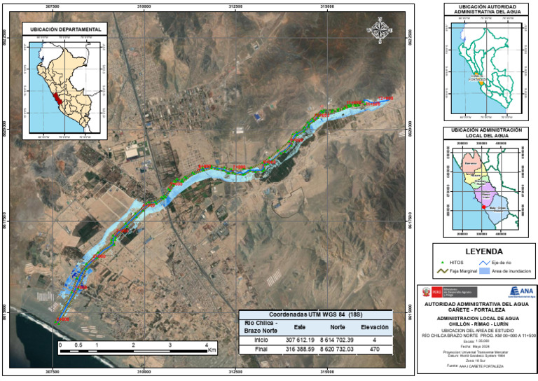 Mapa Río Chilca Brazo Norte | PDF | Geografía | Tecnología geográfica