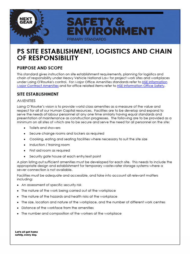 Primary Standard Site Establishment and Logisitics | PDF | First Aid ...