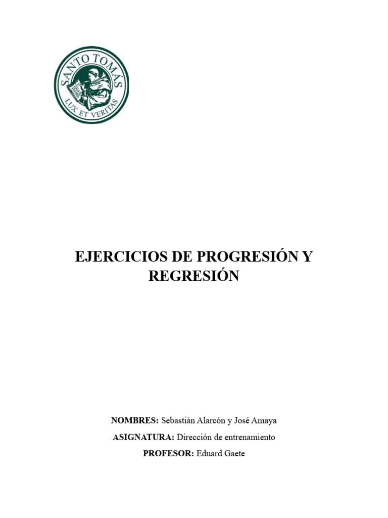 Ejercicios de Progresión y Regresión 2 | PDF | Rodilla | Sistema musculoesquelético