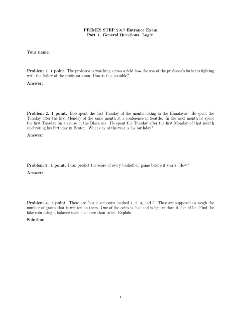 Entrance Test 2017 Pdf Algebra Discrete Mathematics