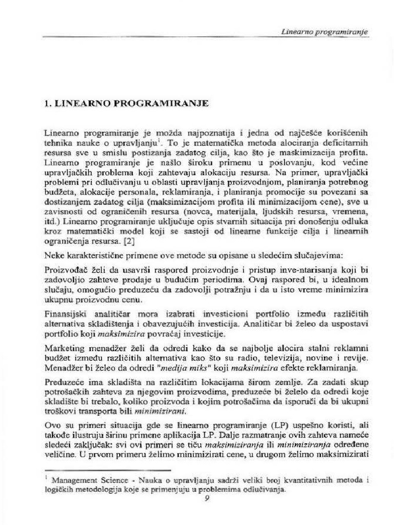 Linearno Programiranje Teorija Igara | PDF