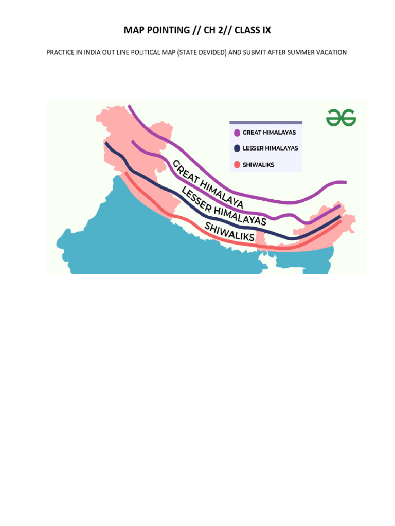 Map Pointing CH 2 Geography | PDF