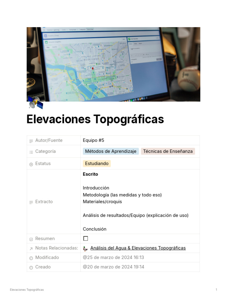 Elevaciones Topogrficas | PDF | Topografía