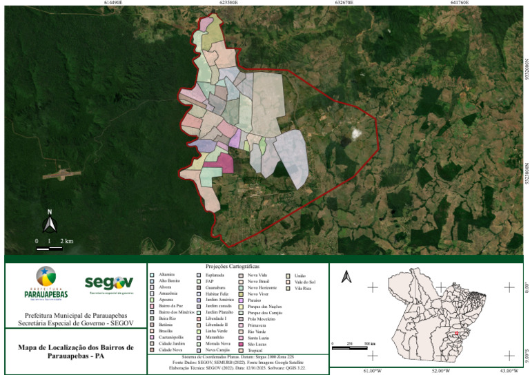 Mapa dos Bairros de Parauapebas | PDF