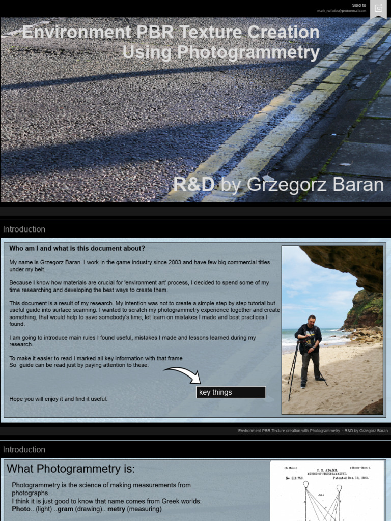 Environment PBR Texture Creation Using Photogrammetry - R&D by Grzegorz Baran | PDF | Camera ...