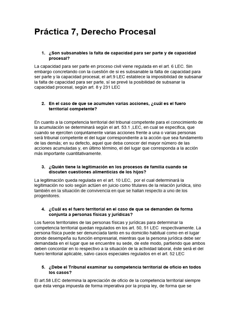 Práctica 7 | PDF | Ley procesal | Gobierno