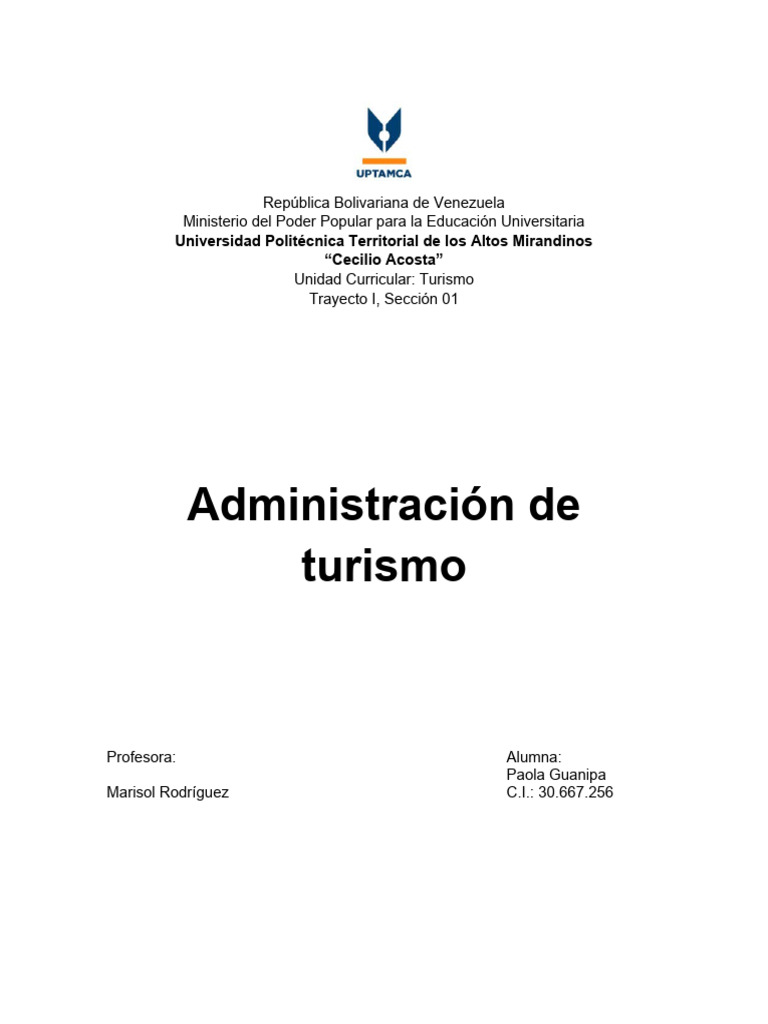 Resumen Turismo | PDF | Turismo | Business